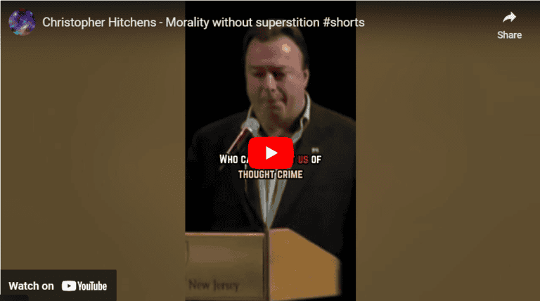 Christopher Hitchens – Morality without superstition #shorts ...